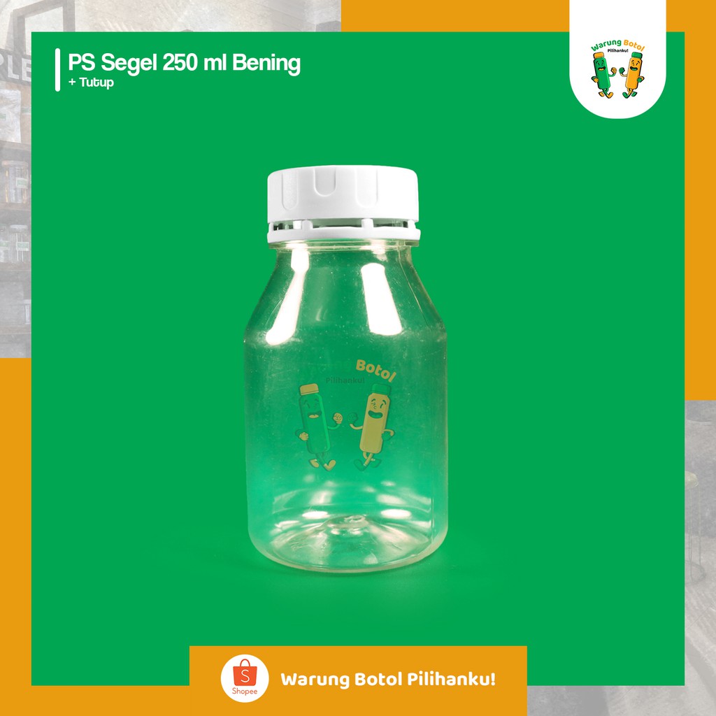 Jual Botol PS Segel 250ml Bening + Tutup | Shopee Indonesia