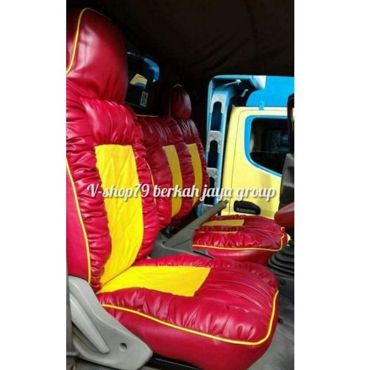 Jual sarung jok truk Mitsubishi canter Dutro elf umplung dyna ragasa Fuso hino 500 model sofa ...