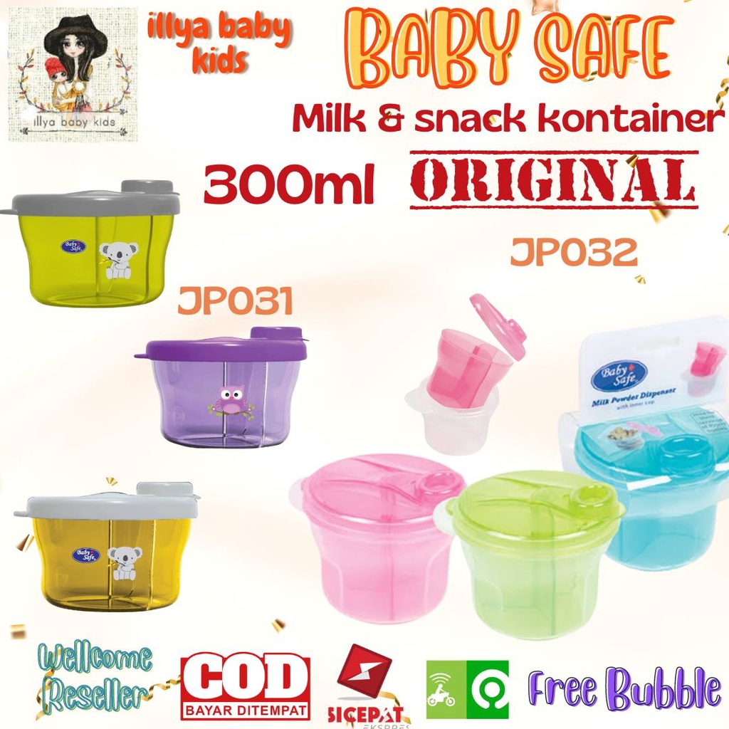 Jual Baby Safe Milk Powder Container / Tempat Susu Bubuk Bayi Sekat 3 / JP031 JP032 | Shopee ...