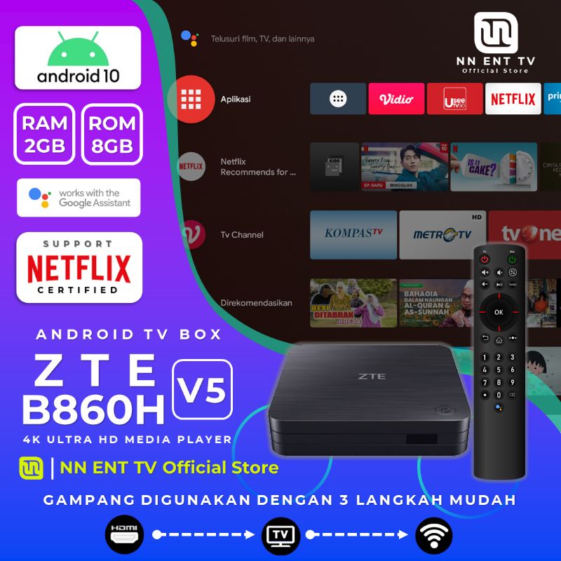 Jual ANDROID TV BOX ZTE B860H V5 ANDROID 10 | Shopee Indonesia
