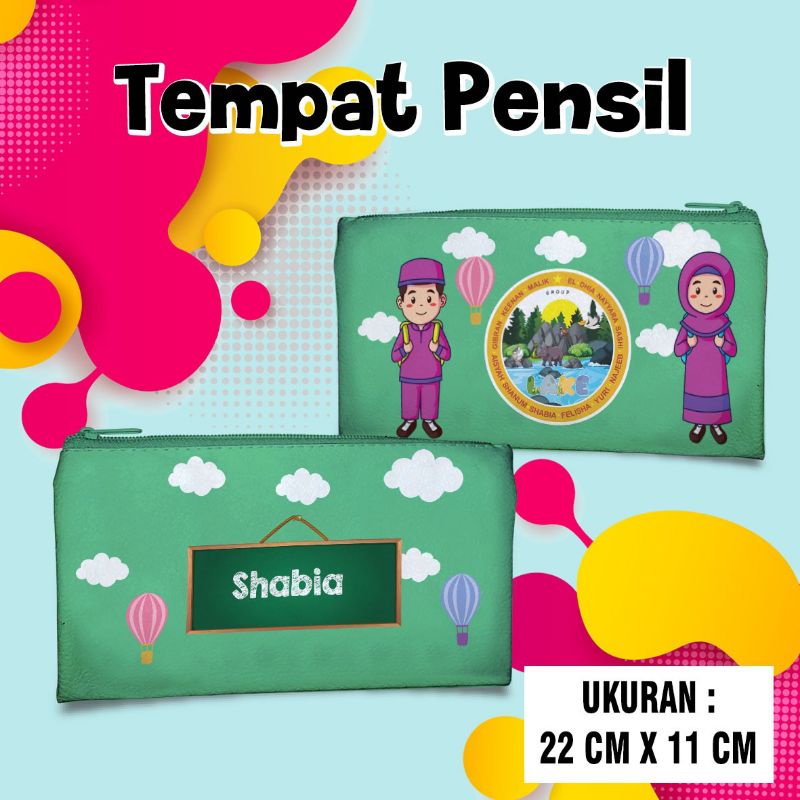 Jual tempat pensil custom ukuran 22x11 gambar foto tulisan murah ...