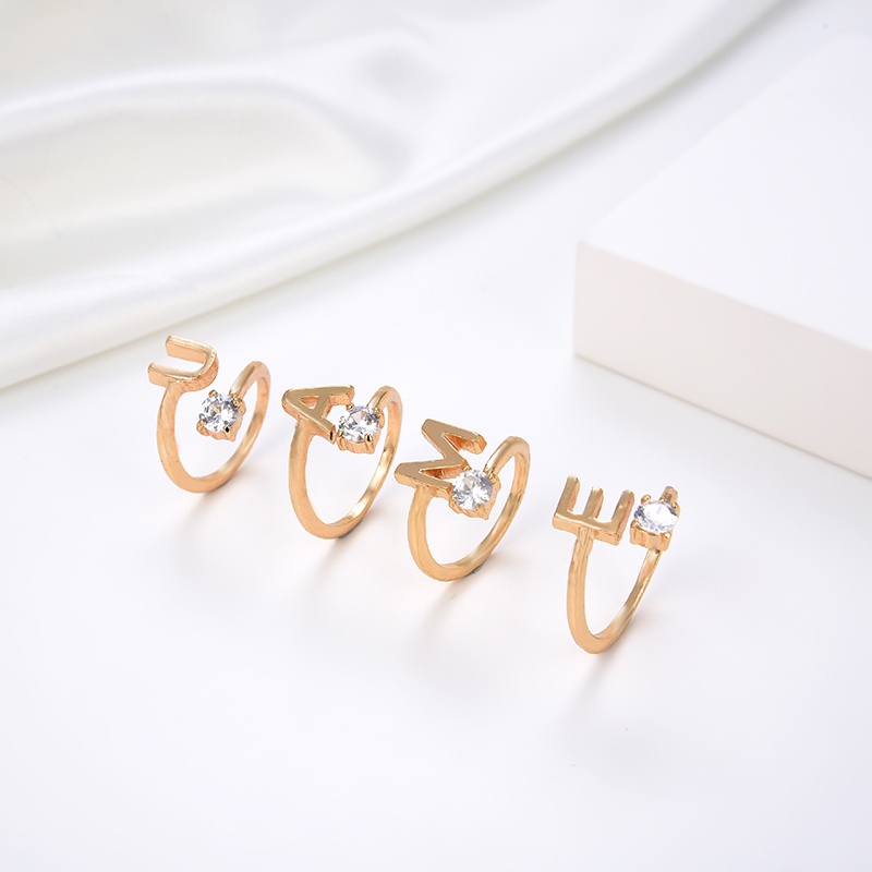 Jual Lavish Jewelry 01J Cincin Titanium Fourfashion Wanita Cincin Huruf ...