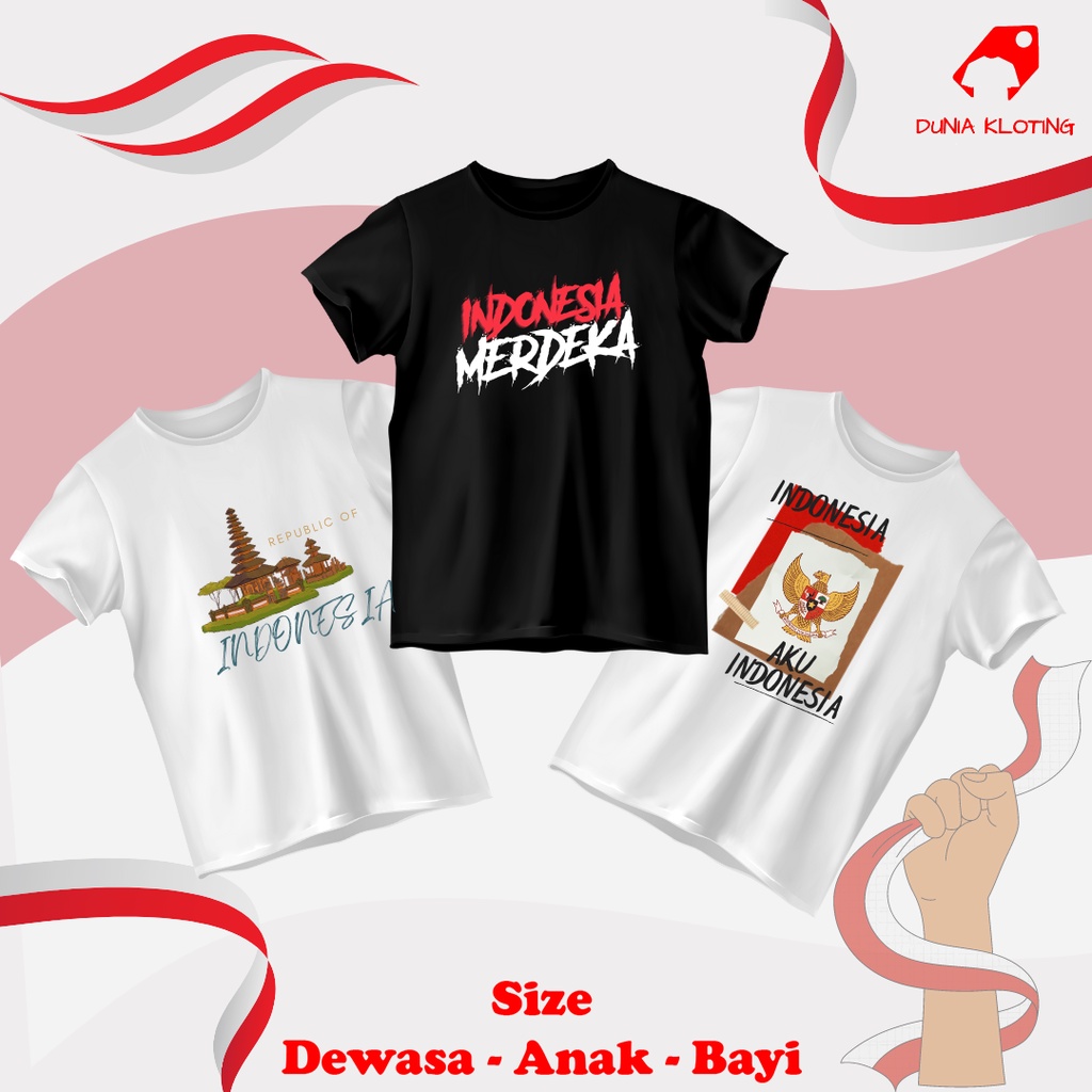 Jual T-Shirt Indonesia Merdeka / Baju Keragaman Indonesia / Kaos ...