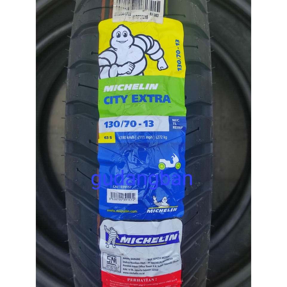 Jual ( RING 13 ) Michelin City Extra 130 70 13 Tubeless Ban Luar Motor ...