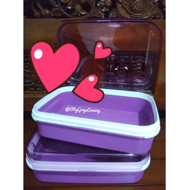 Jual Tupperware signature rectangular 2L (2pc) | Shopee Indonesia