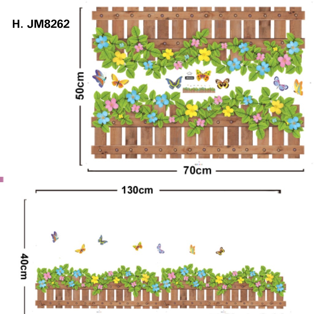 Jual RELIZA WALL STICKER / STIKER DINDING RUMPUT PAGAR BUNGA | Shopee ...