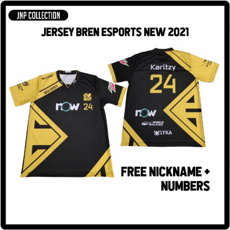Jual JERSEY BAJU KAOS BREN ESPORTS BLACK TERBARU FREE NICKNAME | Shopee ...
