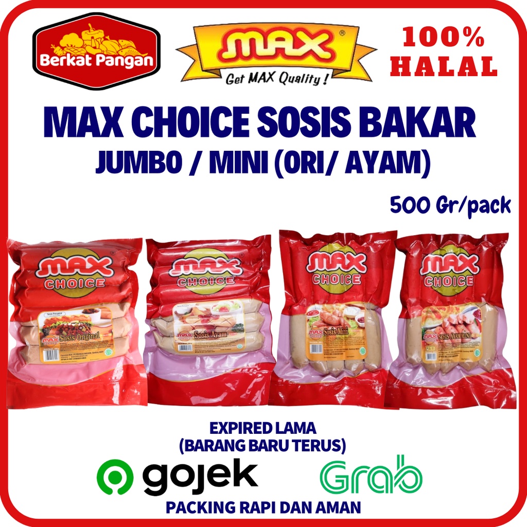 Jual MAX CHOICE Sosis Bakar Ayam / Sapi 500gr | Shopee Indonesia