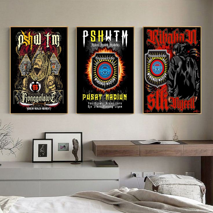 Jual Hiasan Cetak Foto Poster Gambar Lukisan SH WINONGO ukuran 47x31 ...