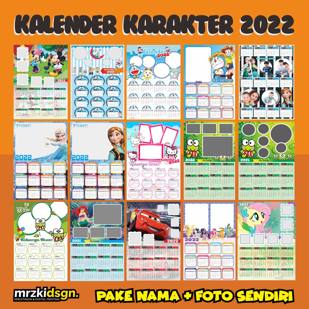 Jual KALENDER KARAKTER + KLIP SENG | DOREAMON | KEROPPI | FROZEN ...