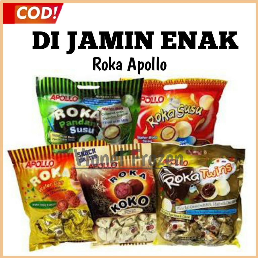 Jual roka apollo wafer roll coklat bulat makanan coklat jajan coklat ...