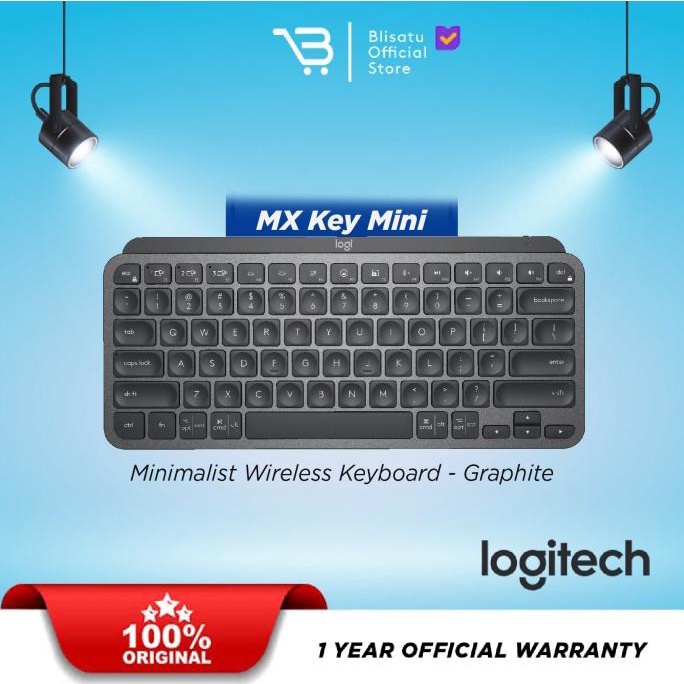 Jual Logitech MX Keys Mini Wireless Illuminated Keyboard - Graphite --Terbaru-- | Shopee Indonesia