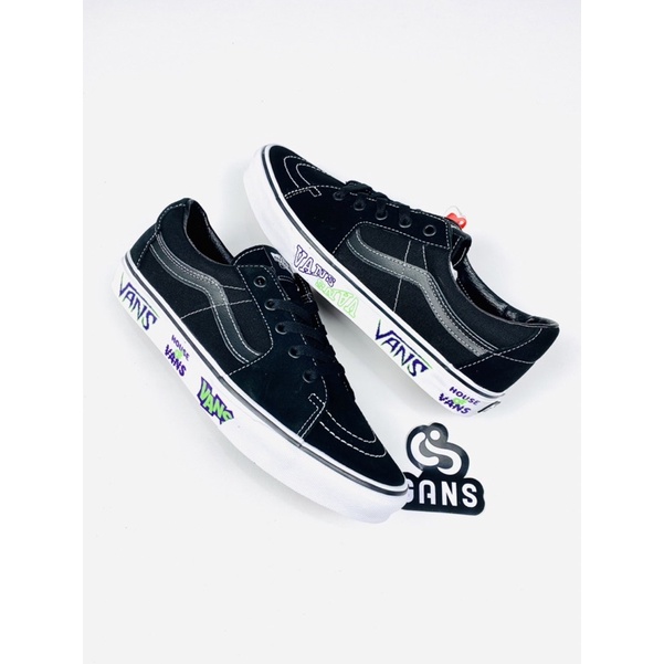 Jual Vans Sk8-low live at hov black white | Shopee Indonesia