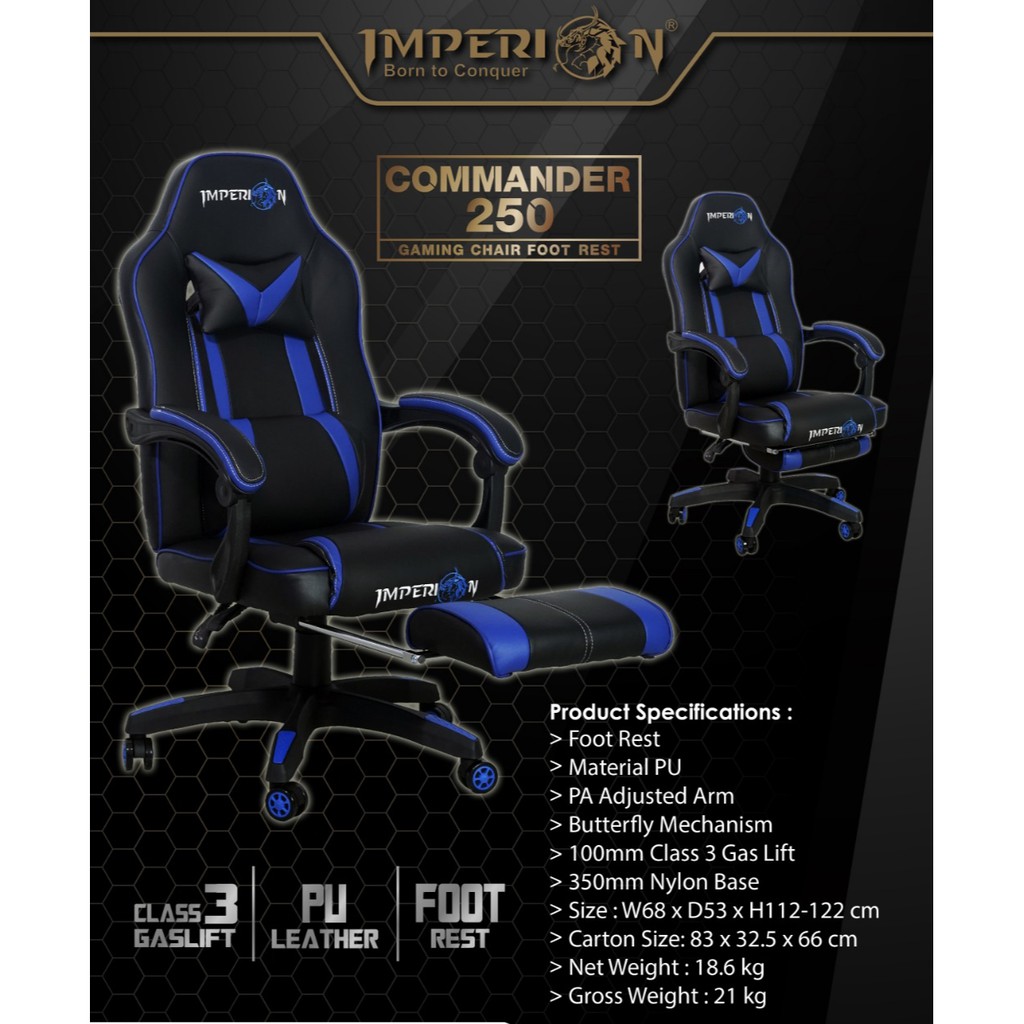 Jual Imperion Commander 250 Gaming Chair / Kursi Gaming / Bangku Gaming ...