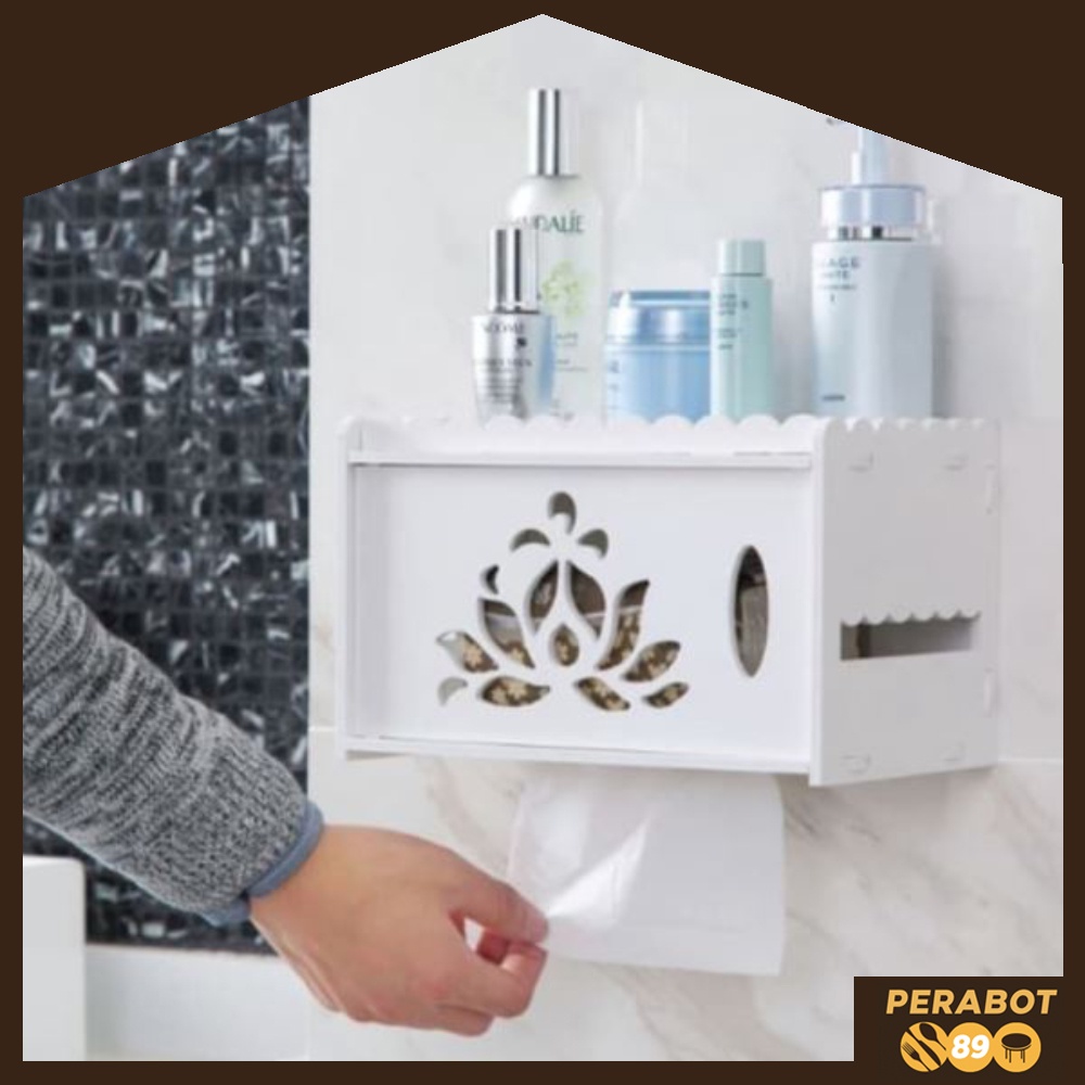 Jual Rak Kotak Tisu Pola Bunga PVC Tissue box Rak Tisu Vintage Toilet ...