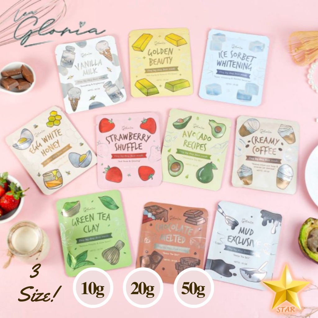 Jual AS Lea Gloria Masker Bubuk Beauty Face Mask Wajah 10 / 20 / 50 Gr Travel Size | Shopee ...