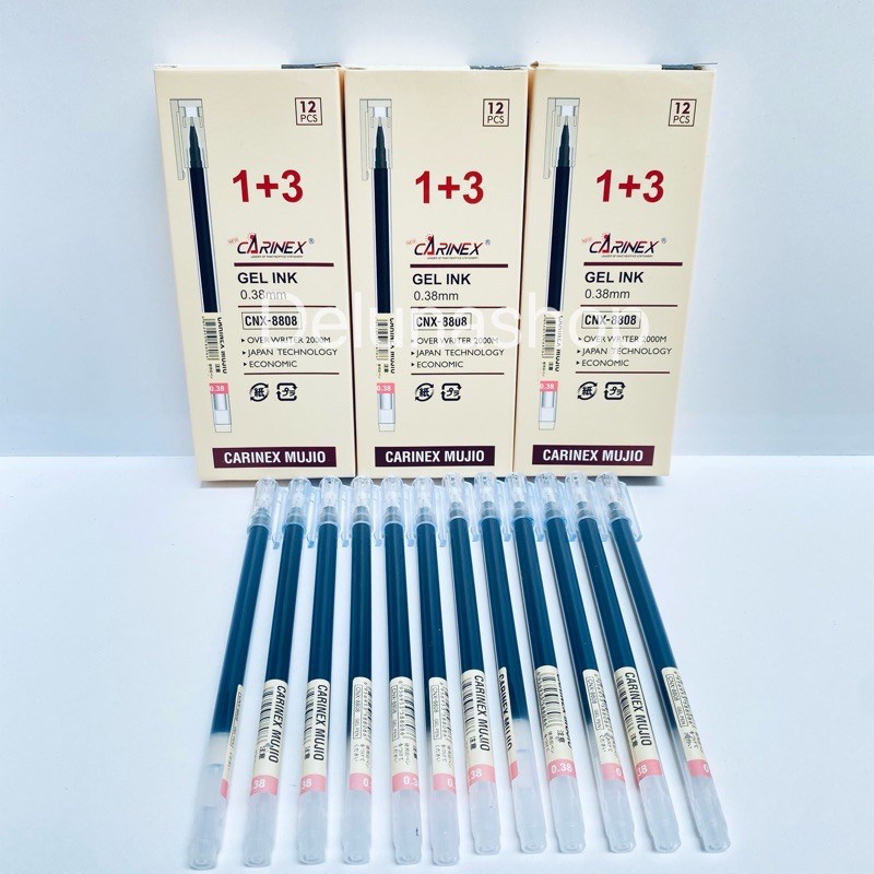 Jual pulpen CARINEX MUJIO CNX-8808 (12) pulpen gel | Shopee Indonesia