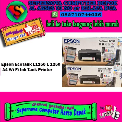 Jual Epson EcoTank L1250 L 1250 A4 Wi-Fi Ink Tank Printer | Shopee Indonesia