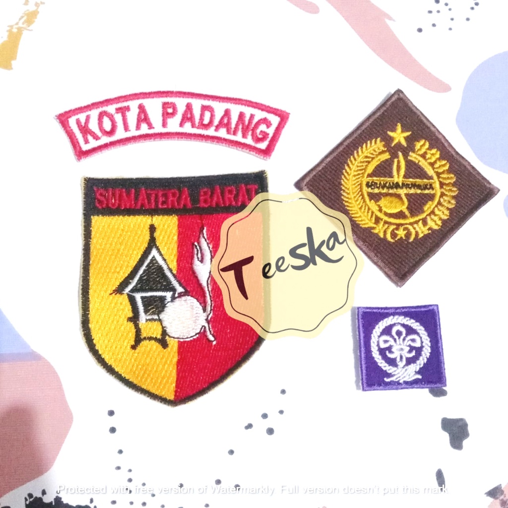 Jual Set Atribut Seragam Pramuka Logo Tunas Kelapa dan Wosm, Logo ...