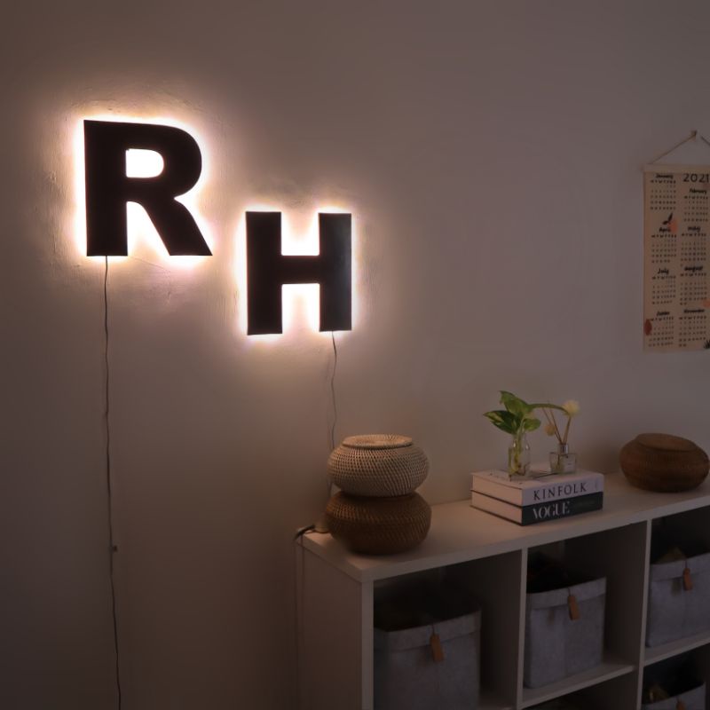 Jual LAMPU HURUF/LAMPU TIDUR/KADO/LED/DEKORASI KAMAR ANAK/CUSTOM ...