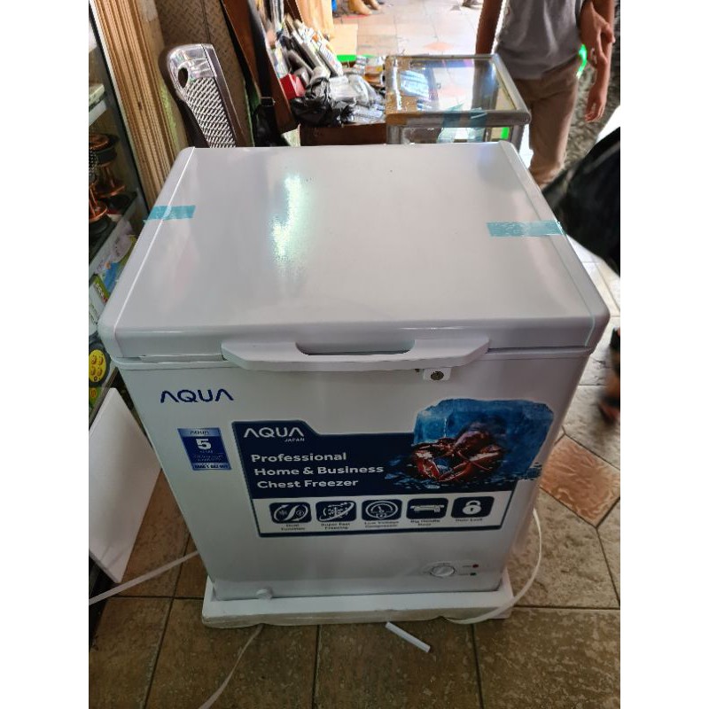 Jual BOX CHEST FREEZER AQUA 100 LITER AQF 100 WIDE BODY | Shopee Indonesia
