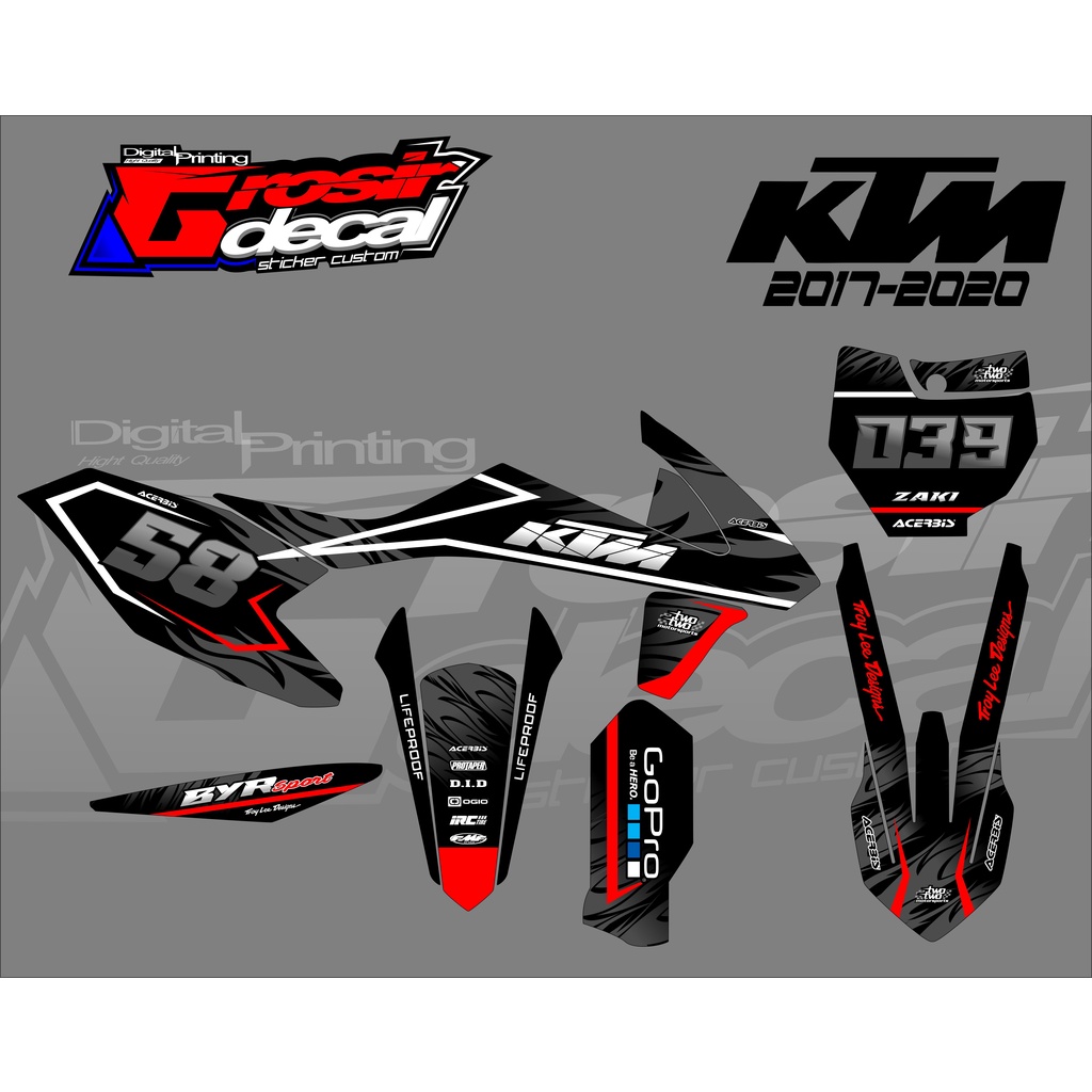Jual Decal Sticker KTM 250 2017 - 2022 Dekal Stiker KTM 250 Fullbody ...