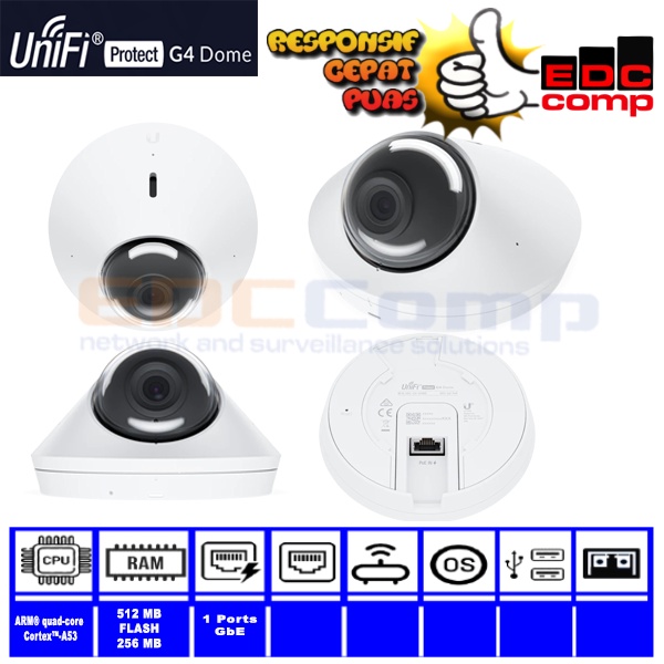 Jual Ubiquiti UniFi Protect G4 Dome| Camera UVC-G4-DOME | Shopee Indonesia
