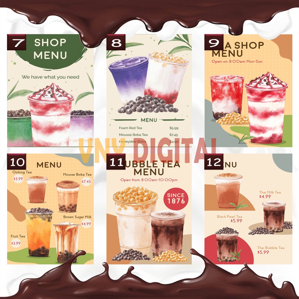 Jual Jasa Desain Menu Boba + Desain Menu Minuman + Desain Menu Drink ...