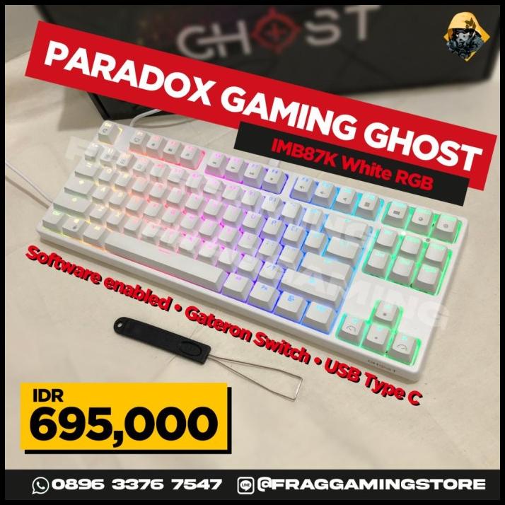 Jual Paradox Gaming Ghost Ibm87K / Ibm 87K White Tkl Mechanical ...