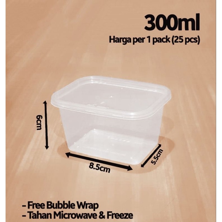Jual Thinwall 300ml Rec Food Container Isi 25 Shopee Indonesia