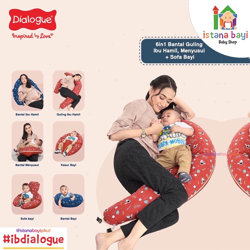 Jual Dialogue Baby 6 in 1 Bantal Guling Ibu Hamil, Menyusui + Sofa Bayi ...