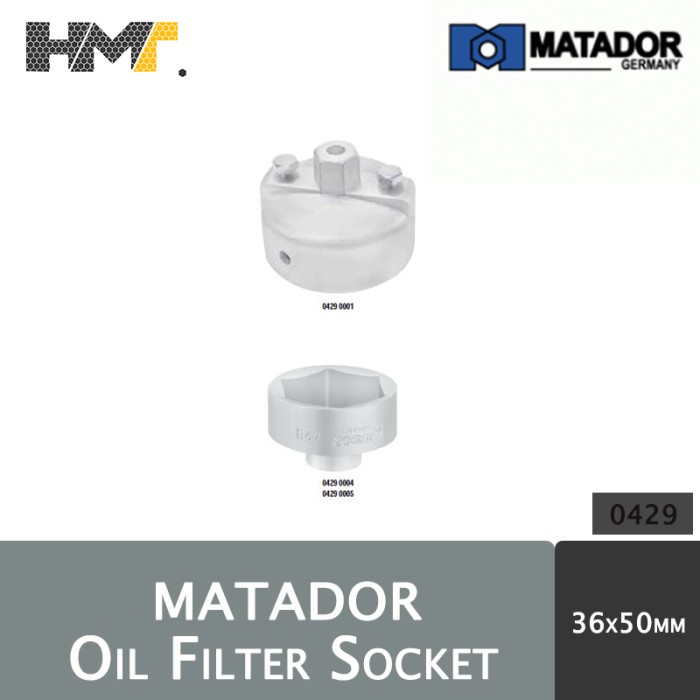 Jual MATADOR 0429 Oil Filter Socket 36 x 50 mm | Shopee Indonesia