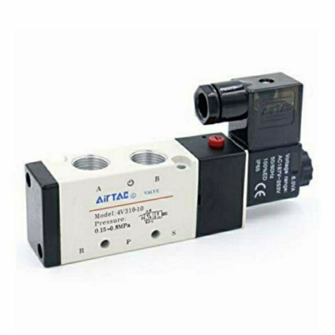 Jual 4V210-08 Airtac Pneumatic solenoid valve 2 way,5 lubang ( 5/2 ...