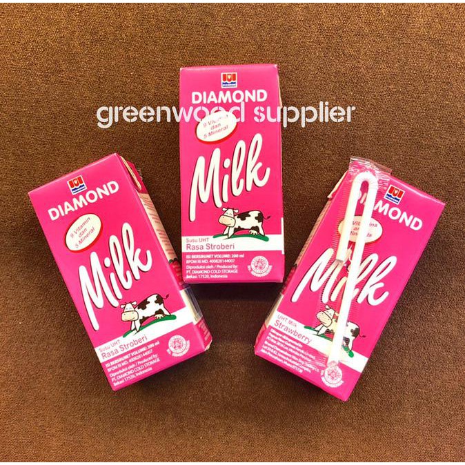 Jual Susu Diamond Uht Strawberry 200Ml - 1 Pcs | Shopee Indonesia
