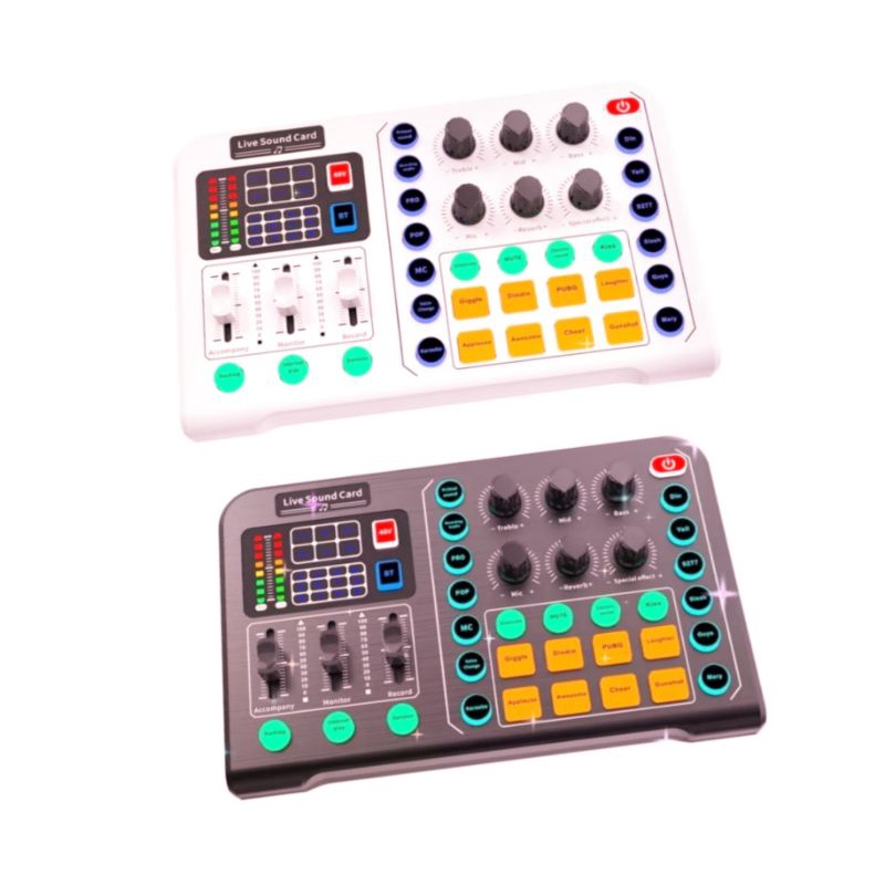 Jual transmisi otg led rgb live sound card amplifier mixer bluetooth ...