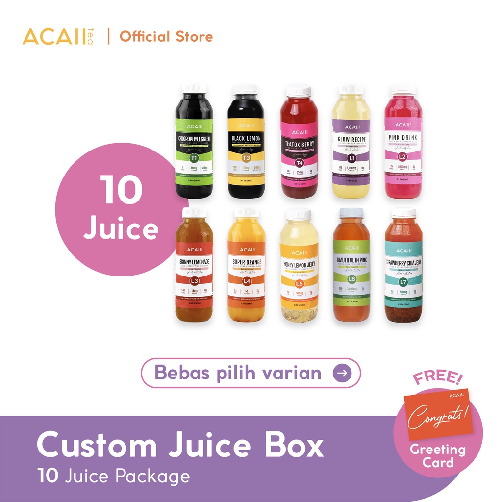 Jual Acaii Tea Custom Juice Box Isi 10 x 500ml | Shopee Indonesia