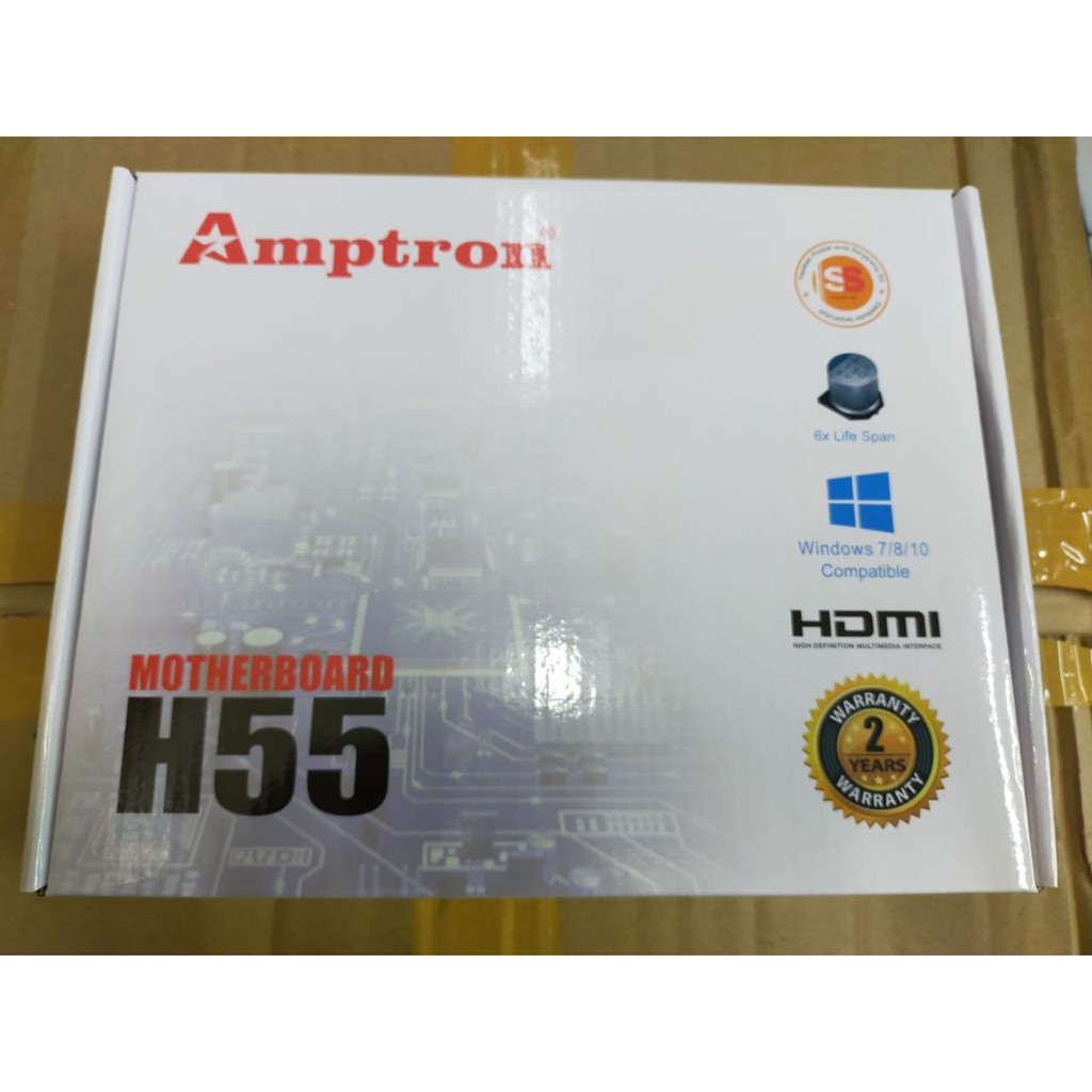 Jual Motherboard Amptron H55 LGA 1156 VGA-HDMI Resmi Murah | Shopee ...