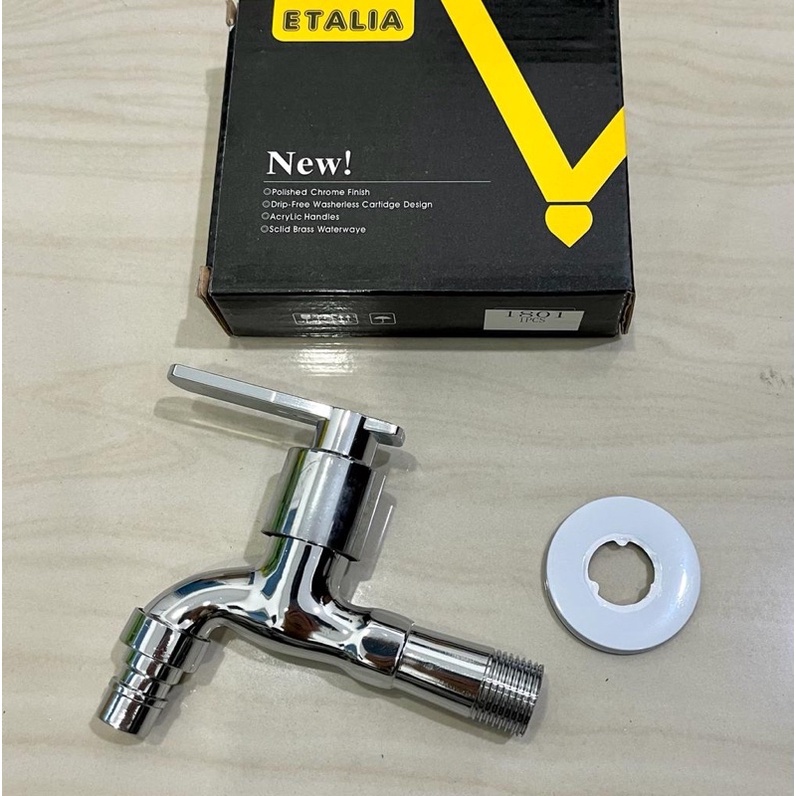 Jual Kran air tembok nekel BESI drat 1/2 inchi keran MESIN CUCI taman ...