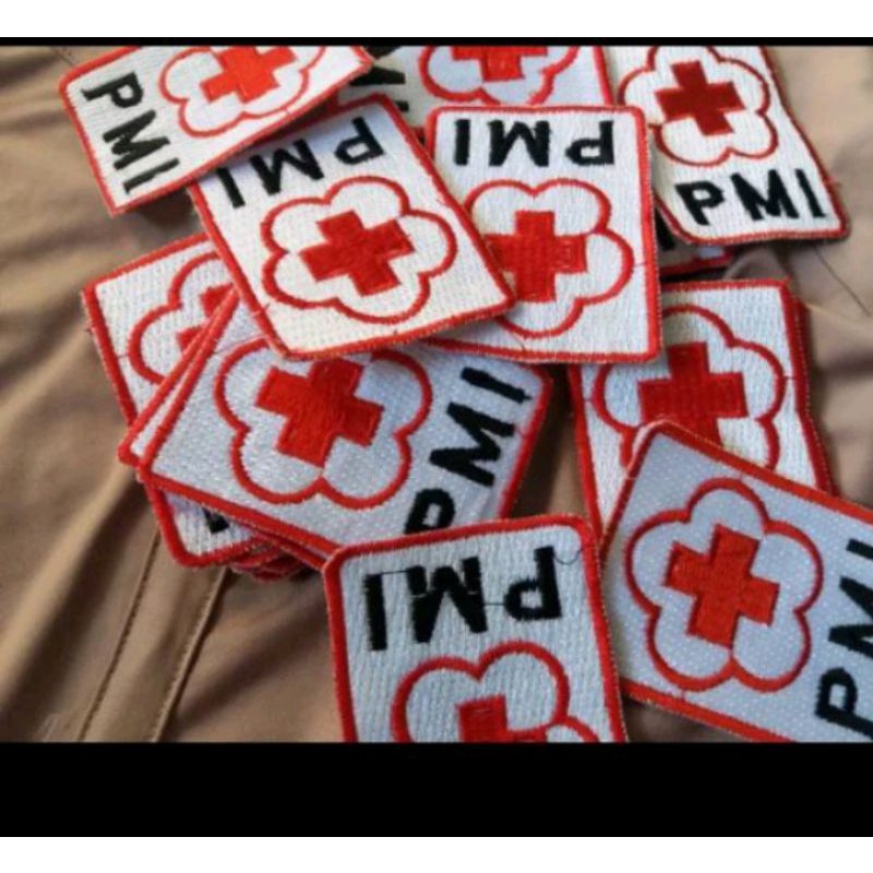 Jual logo pmi#emblem pmi bordir | Shopee Indonesia