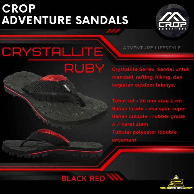 Jual Sandal Gunung Crop Adventure, Seri Crystallite Ruby | Shopee Indonesia