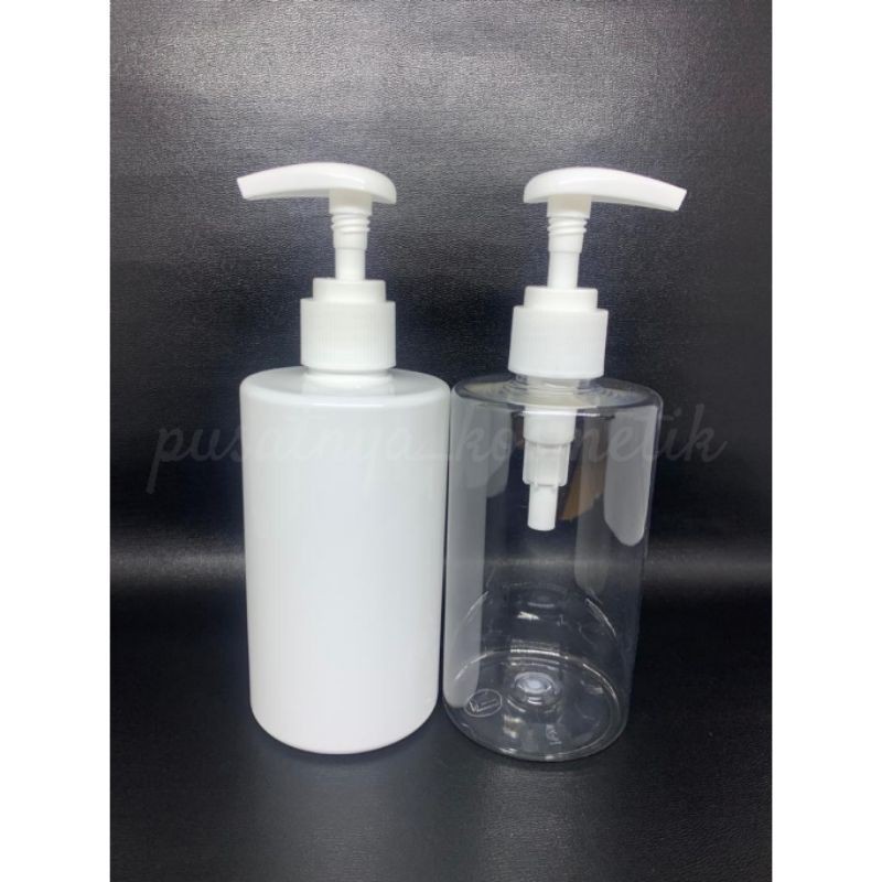 Jual Botol Pump 250ml Botol PET Bening dan Putih Susu Tutup Pump Lotion clear | Shopee Indonesia
