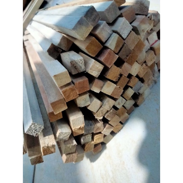 Jual Tiang sangkar burung kotak kayu jati panjang 70cm per 5pcs ...