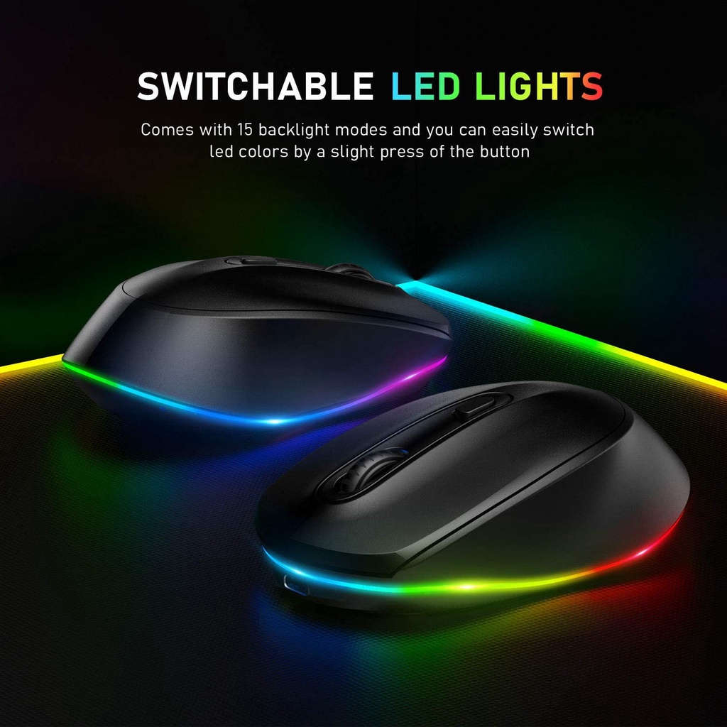 Jual Mouse Fashion Color Bluetooth 2.4G Optical USB Mouse Gaming ...