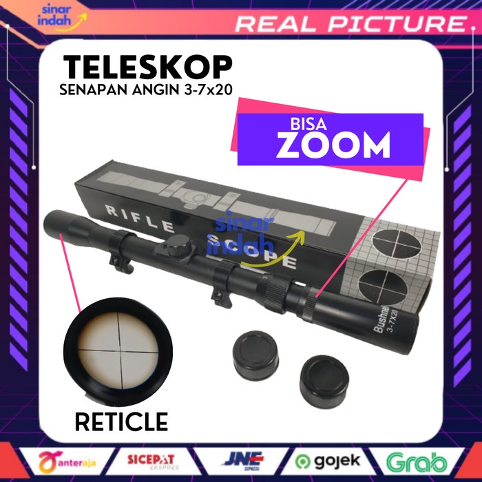 Jual Teleskop / Telescope Bushnell 3-7x20 RIFLESCOPE BONUS Rel Kaki ...