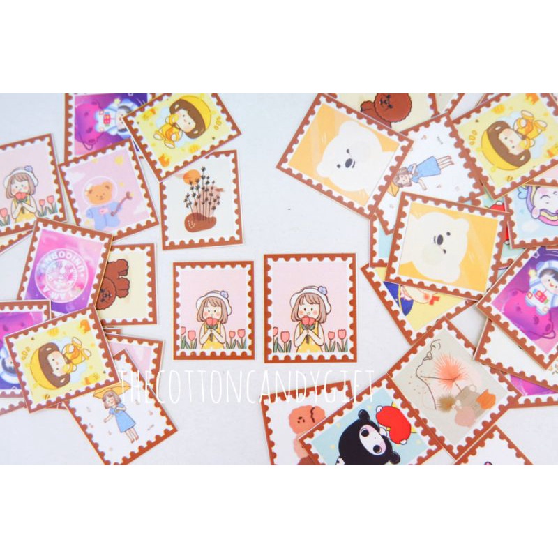 Jual MINIMAL 20 BIJI | STIKER PERANGKO LUCU KAWAII AESTETIC ECER ...