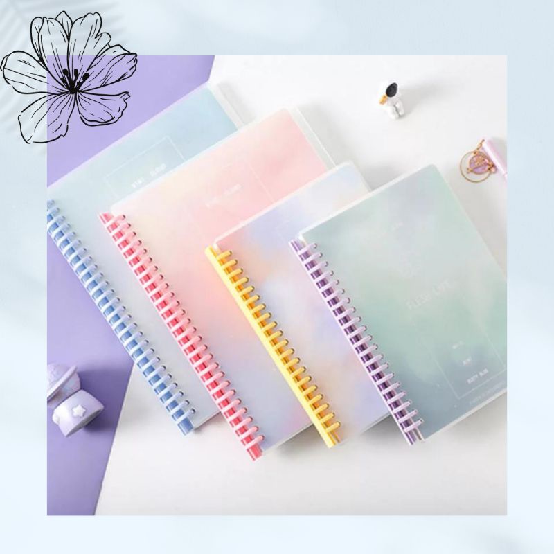 Jual Colorful Dual Tie Slim File Binder Notebook B5/Buku Catatan Binder ...