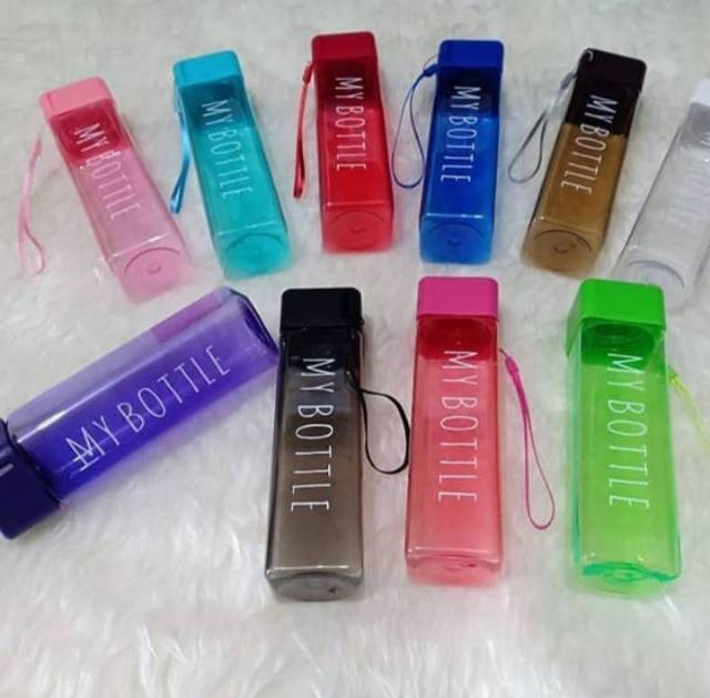 Jual MY Bottle Kotak Persegi 500 ml - My Bottle Warna Transparan ...
