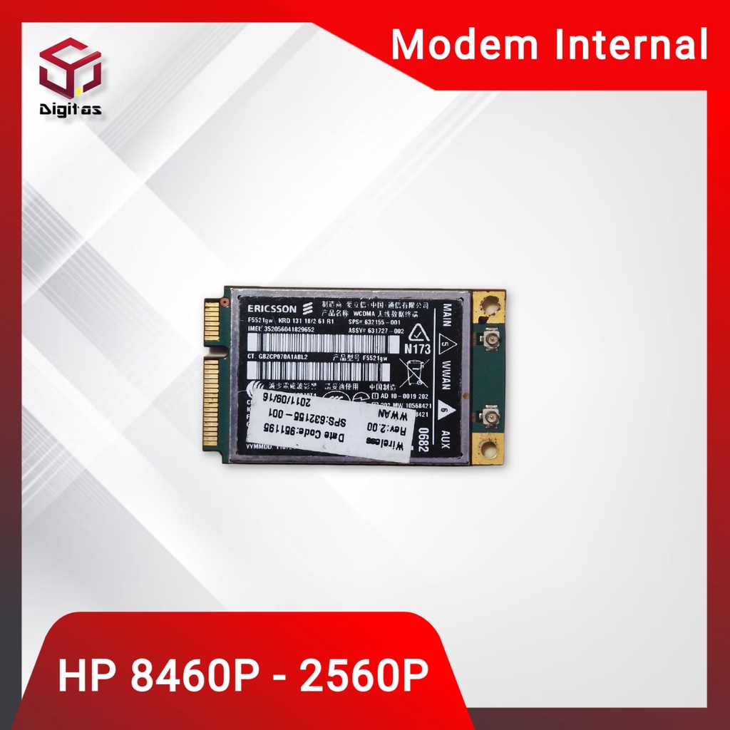 Jual Modem Internal Wwan Cellular Hp 8460p Hp 2560p 3G Second Original ...