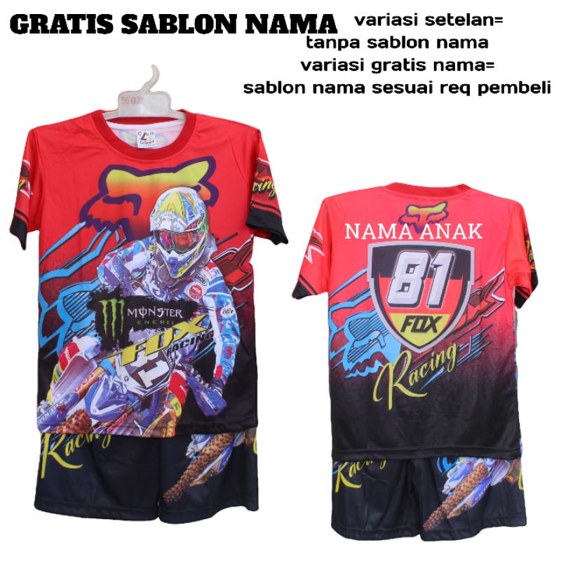 Jual jersey baju sepeda baju balap motor cross/baju kaos trail size 4 ...