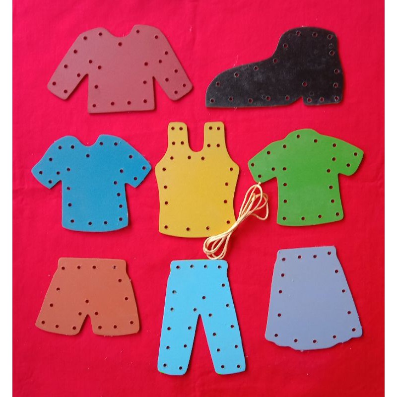Jual MAINAN EDUKASI, MENJAHIT PAKAIAN KAYU 1 SET ISI 8. | Shopee Indonesia